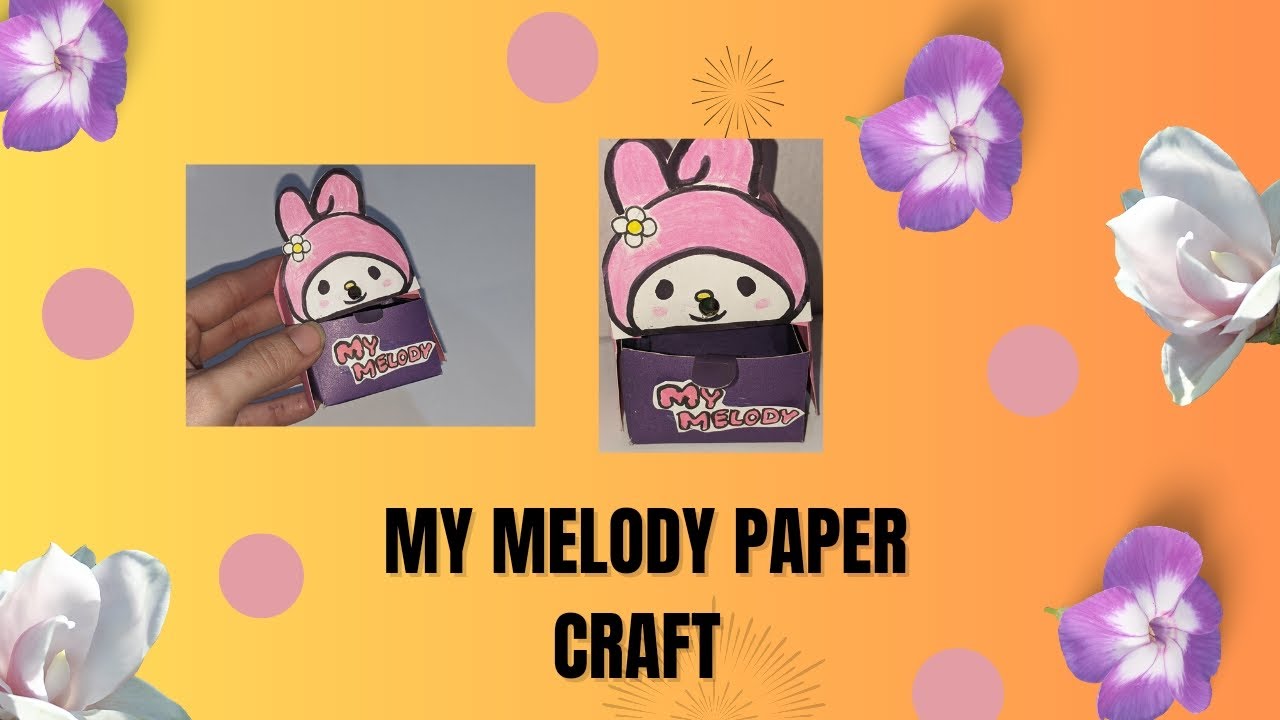 DIY mini my melody craft | easy paper craft #beorigami #art #diy # ...