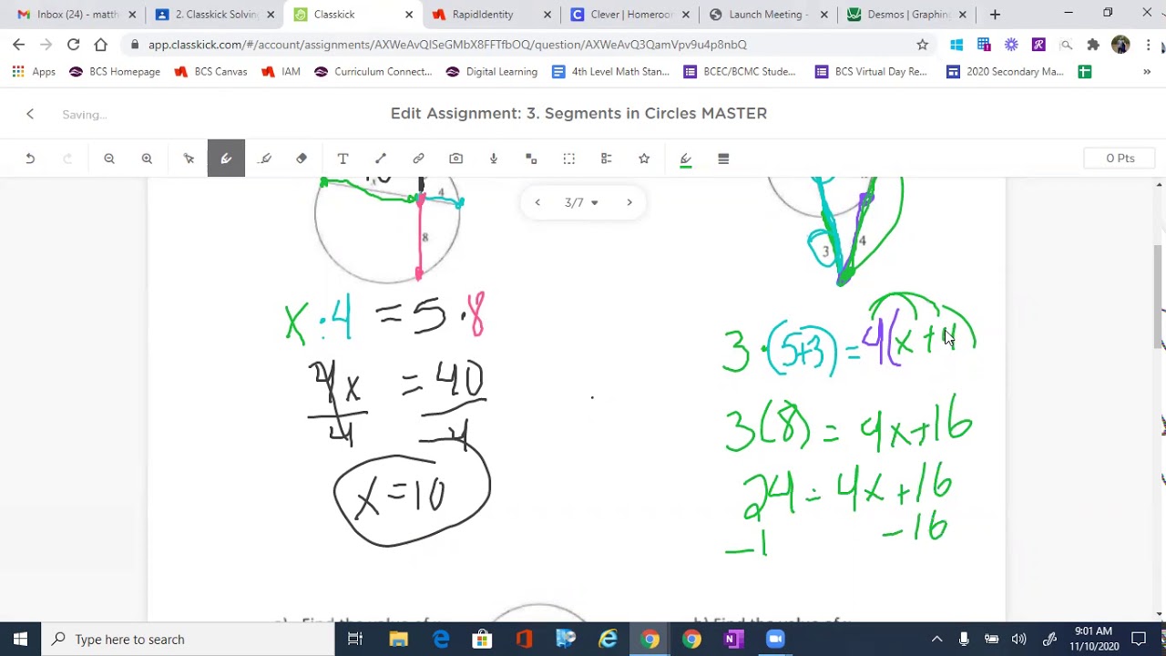 Circle Proporties Examples of Proportional Segments in Circles - YouTube