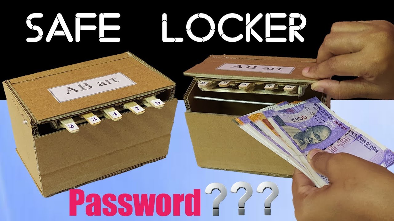 How to make safe box with secret password lock || Diy treasure chest ...