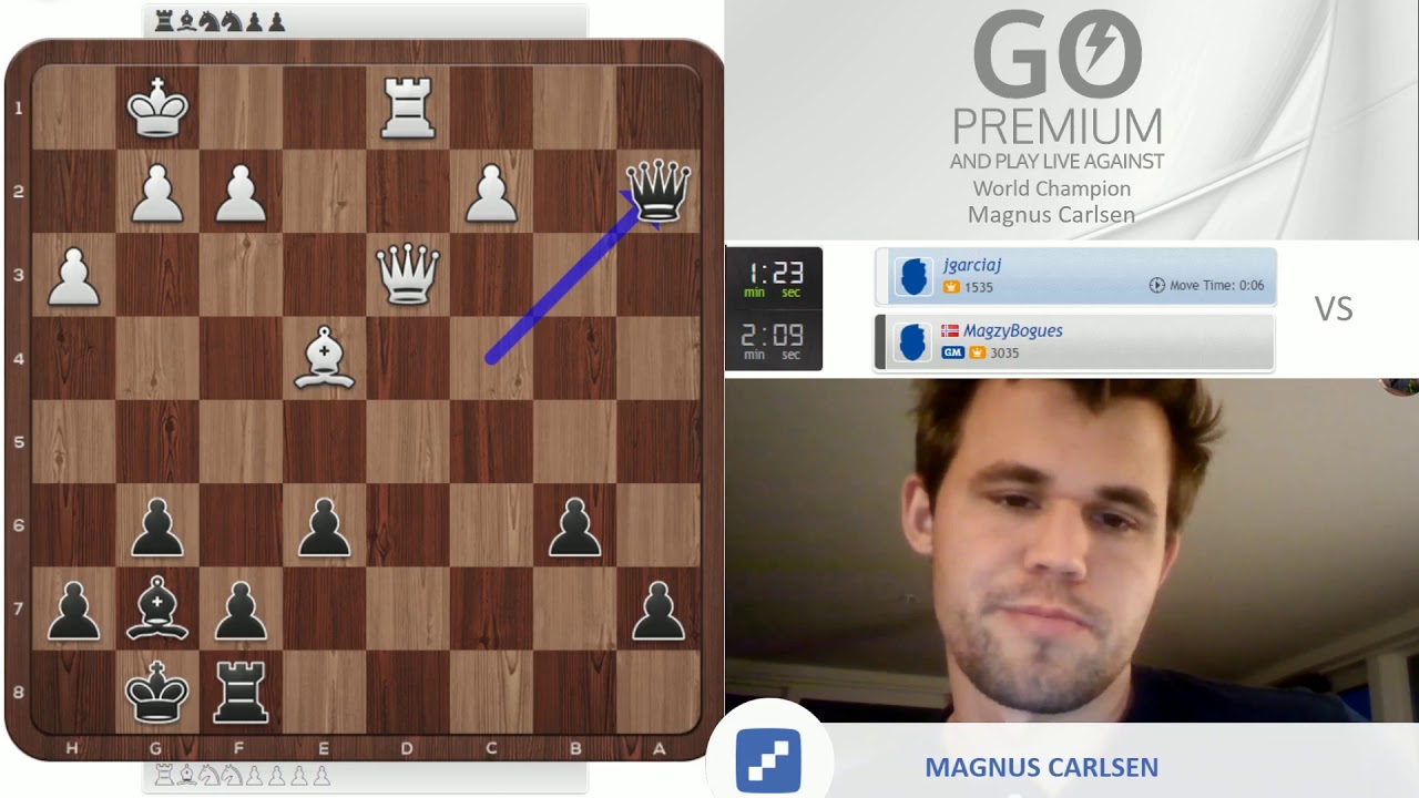 Magnus Carlsen vs chess24 user jgarciaj (1535) - YouTube
