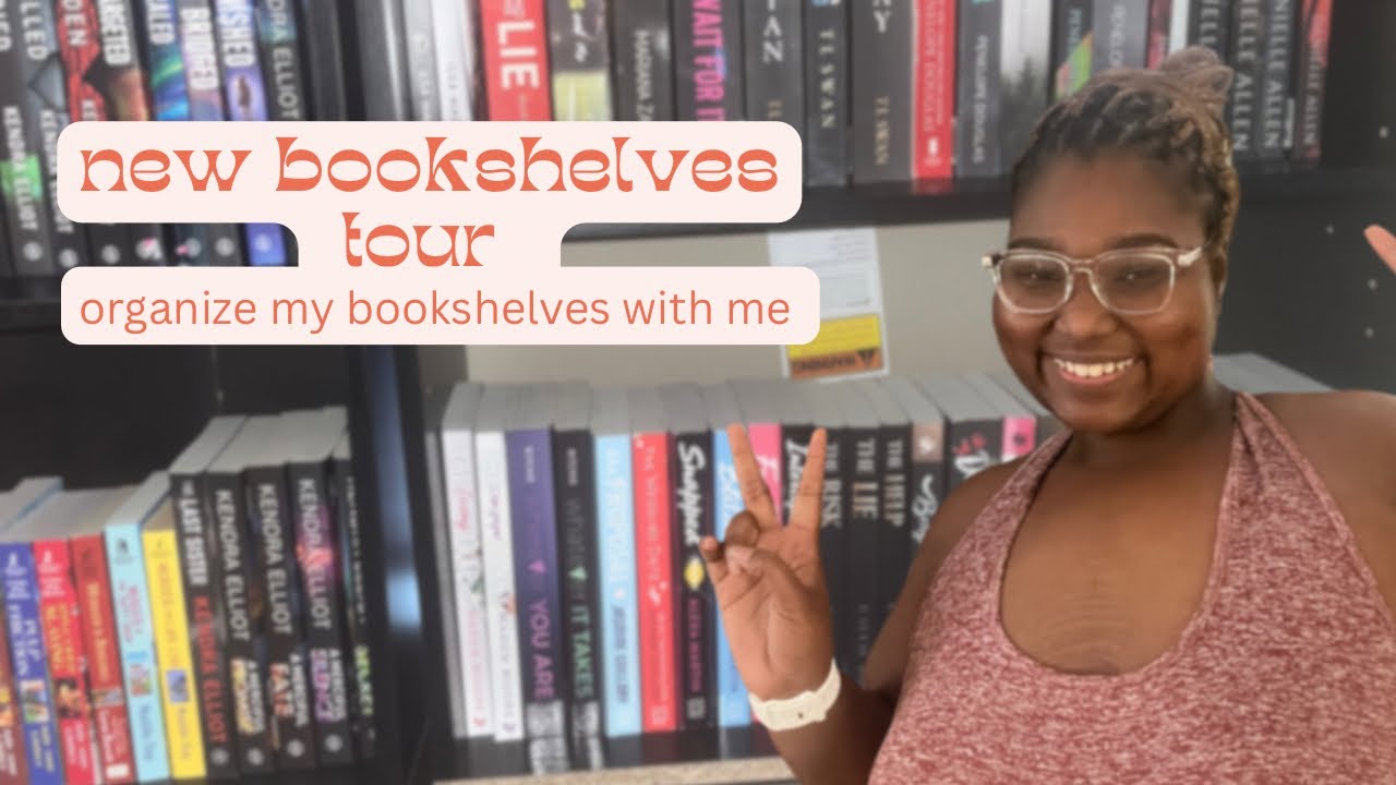 i got my first bookshelf! organizing my books + bookshelf tour - YouTube