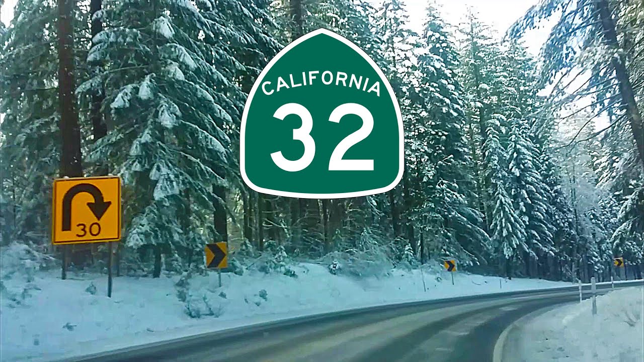 Chico to Chester - Hwy 32 - Snow - YouTube