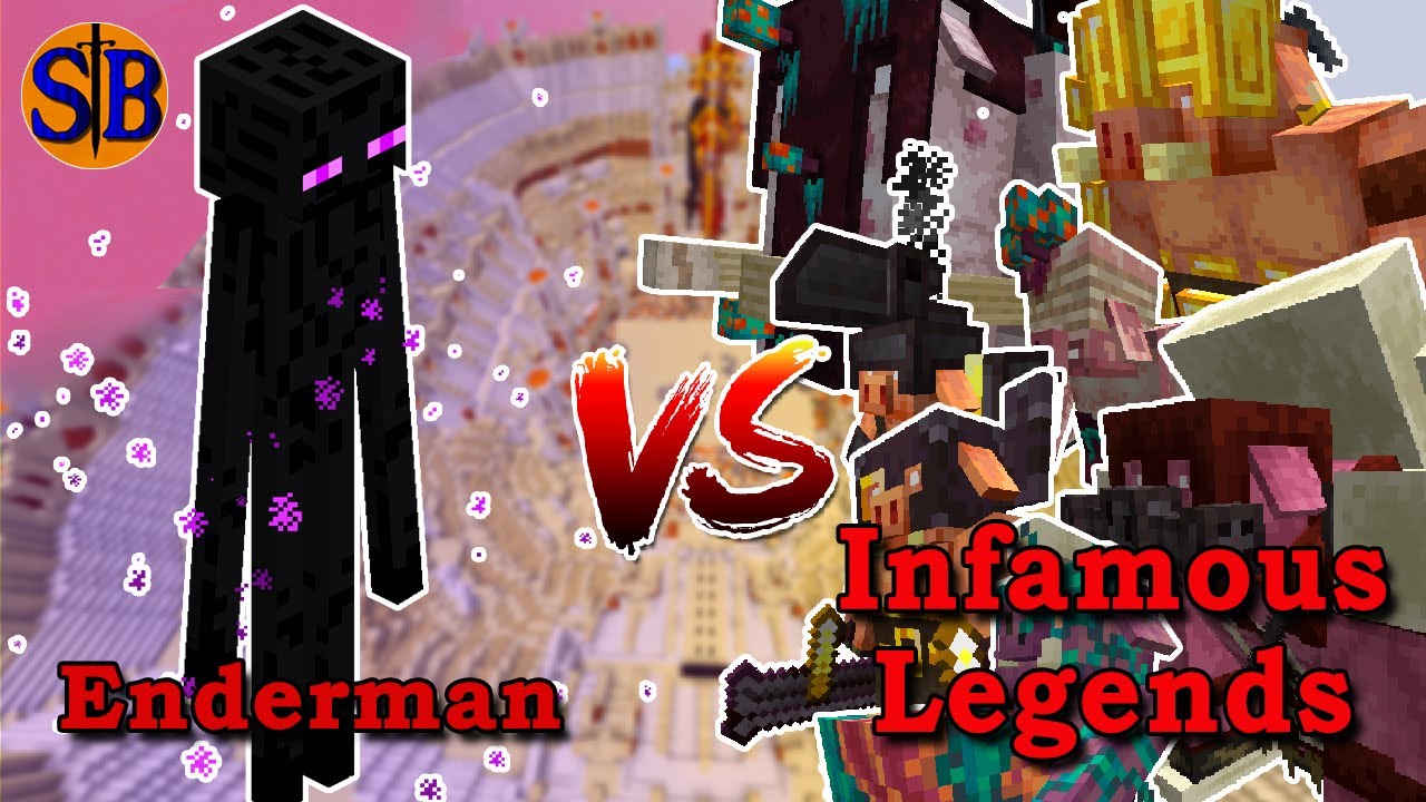 Enderman vs Infamous Legends | Minecraft Mob Battle - YouTube