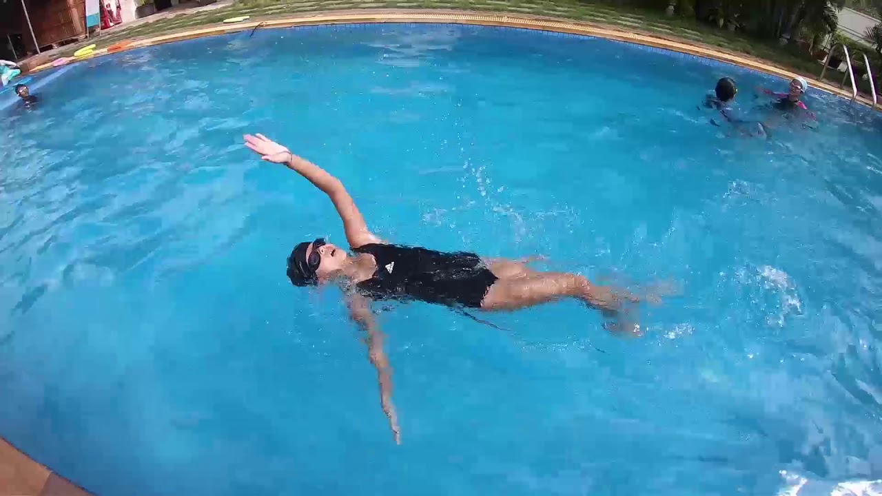 Kid Swim Freestyle, Swim Lesson ថ្នាក់ហែលទឹកកុមារ ខេត្តសៀមរាប - YouTube