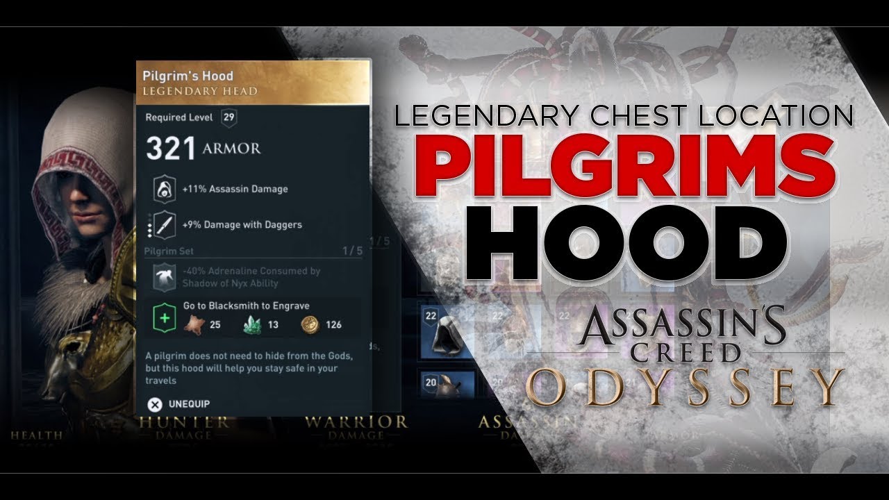 Assassins Creed Odyssey | Legendary Chest Location - PILGRIMS HOOD ...
