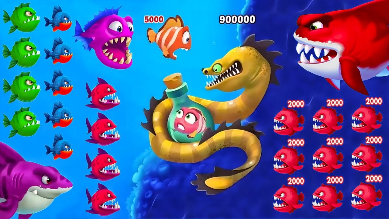 Fishdom 🐟 Monster Shark Extreme Attack 🔥 Fish Rescue from Monster Shark ...