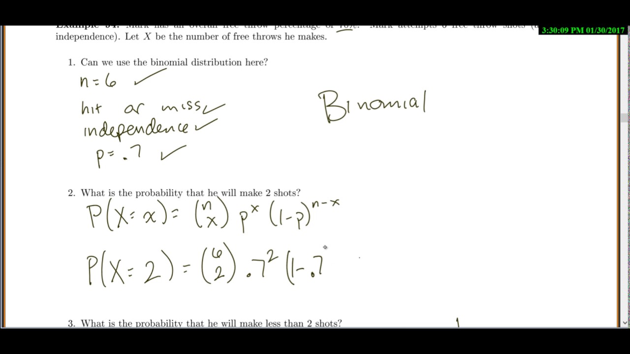Stat 3000: Section 3.1 Binomial More Practice - YouTube