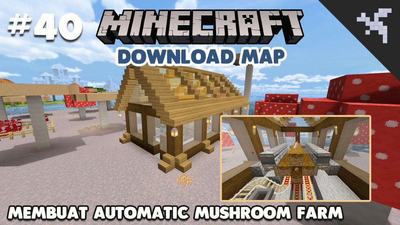 Minecraft Survival (PE-W10-XB1) - Membuat Automatic Mushroom Farm - YouTube