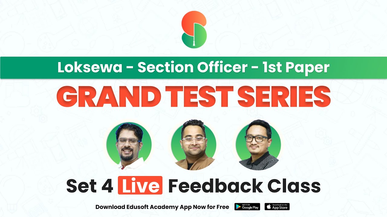 Grand Test Series - Set 4 Live Feedback Class | Loksewa Section Officer ...