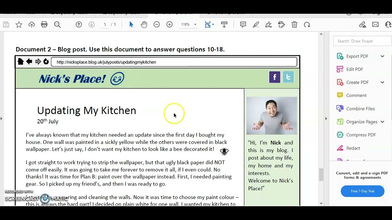 Reading questions carefully and multiple part questions FS English L1 ...