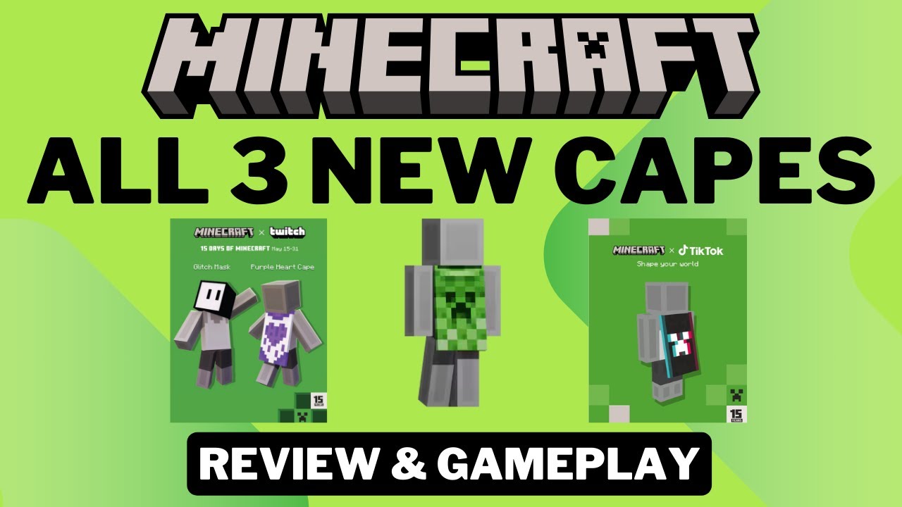All 3 NEW capes in Minecraft - Review - YouTube