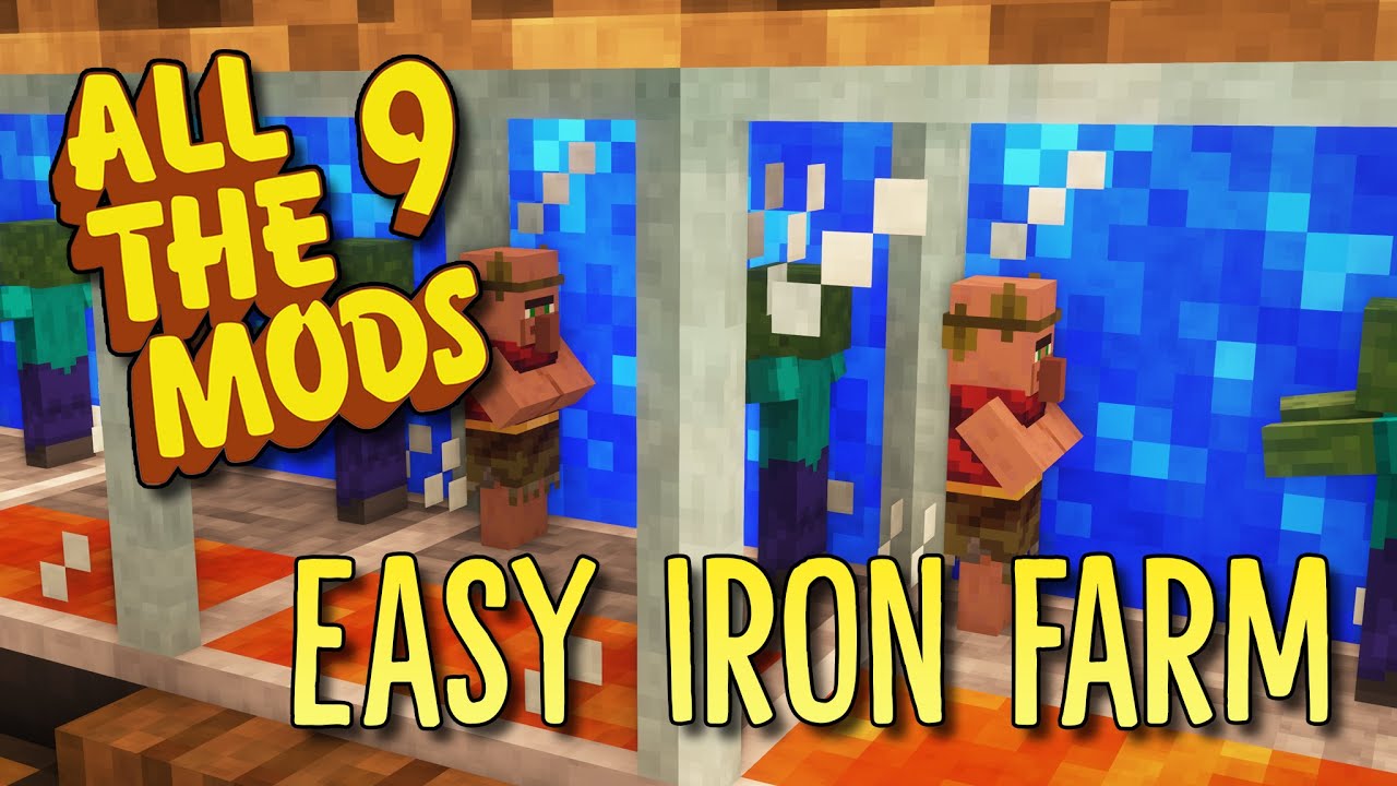 Minecraft All The Mods 9 - #5 EASY EARLY Iron Farming! - YouTube