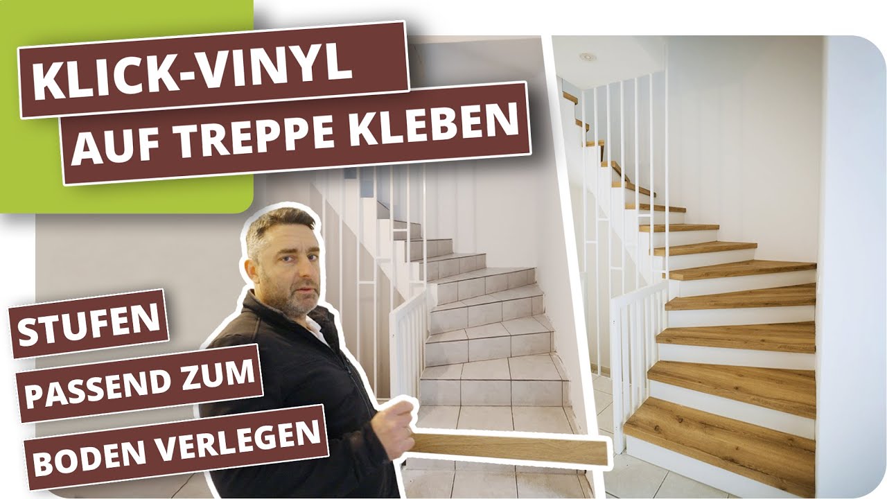 Treppe renovieren mit Vinyl Treppenkanten - YouTube