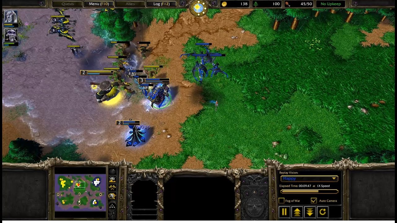 Warcraft III TP League Season 1 2022 Oct11 Happy(U) v Kaho(N) Game 1 ...