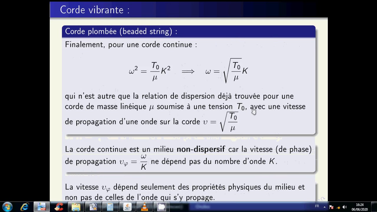 113.Ondes (corde vibrante: Modes propres d'une corde plombée II (milieu ...
