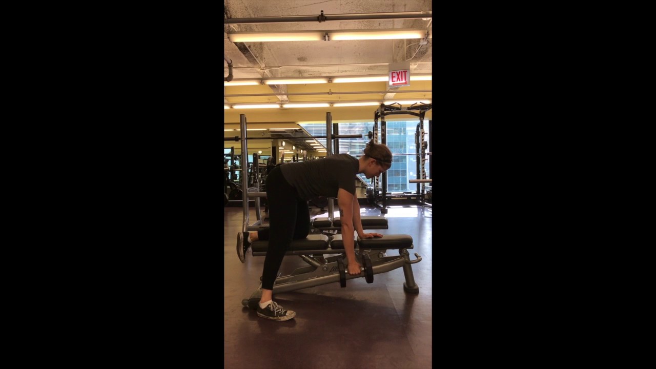 1-arm dumbbell bent over row - YouTube