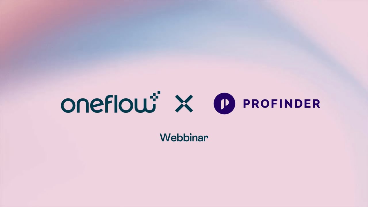 Oneflow x Profinder | Oneflow webinar - YouTube