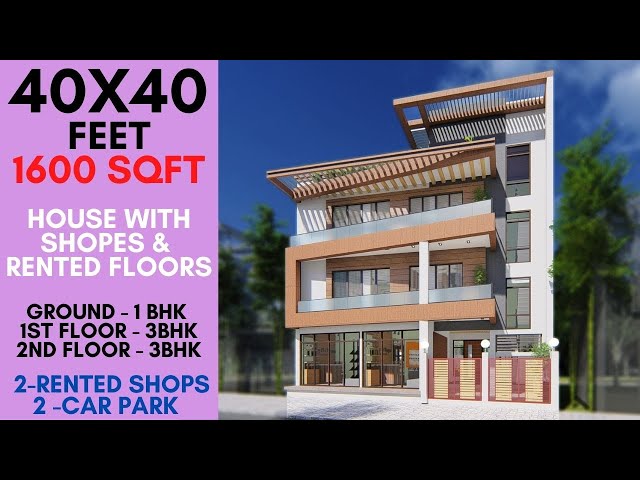 1600 Sq Ft House Plans 40x40 40x40 Duplex House Design | 1600sqft East
