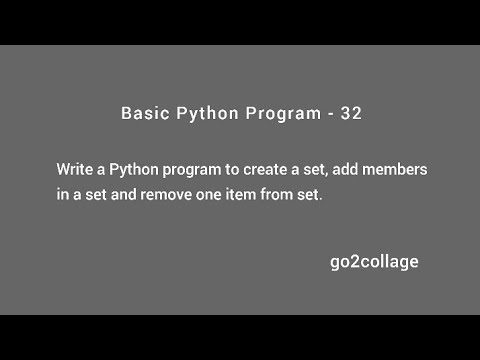 EP 32 | Language Python | Basic Program I go2collage - YouTube
