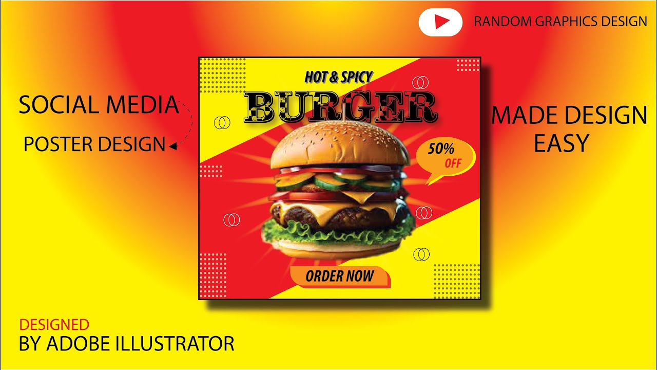 Easy poster design make by illustrator. - YouTube