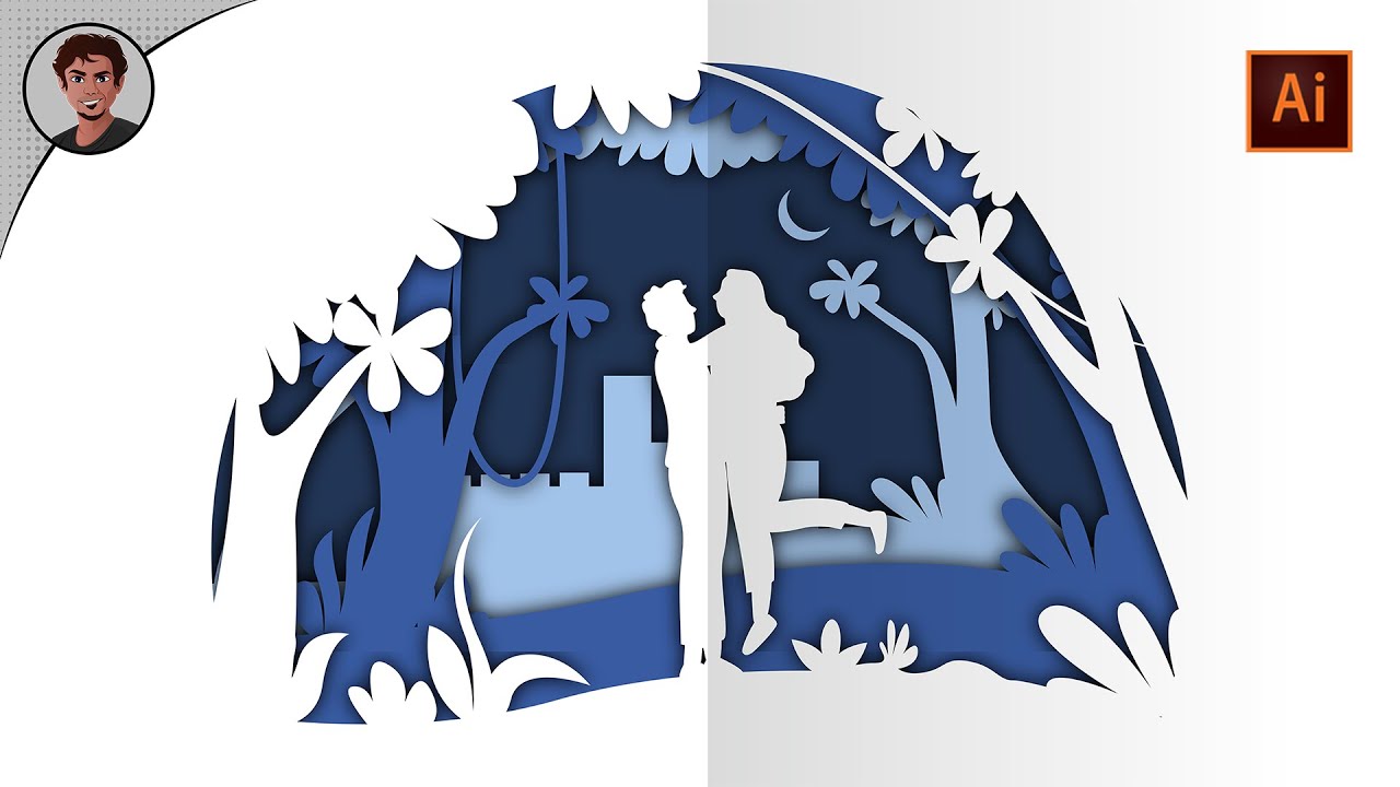 Create Stunning Paper Cutout Illustrations | Adobe Illustrator | Vector ...