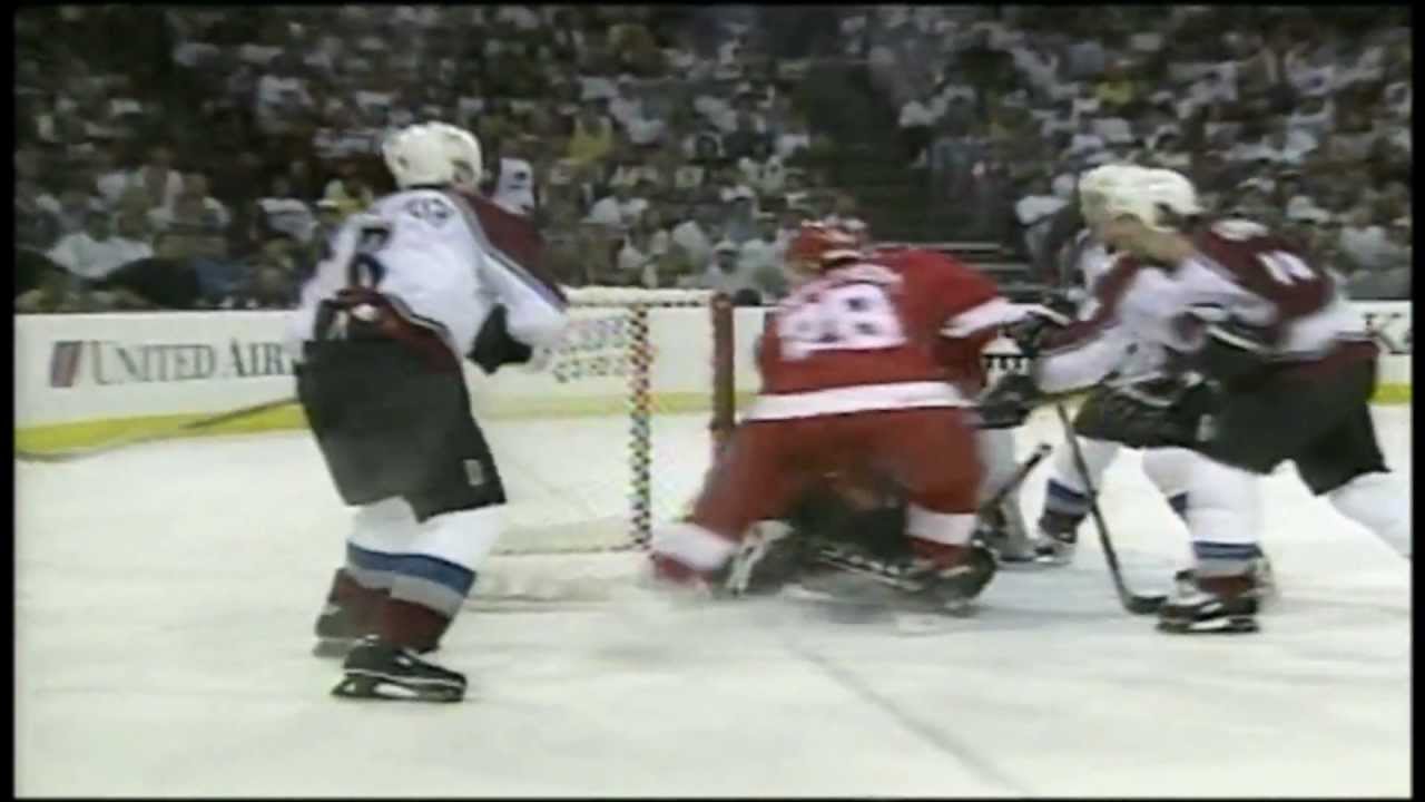 Yzerman goal, Lidstrom save, McCarty Goal ['98 WCF Wings/Avs Gm2] - YouTube