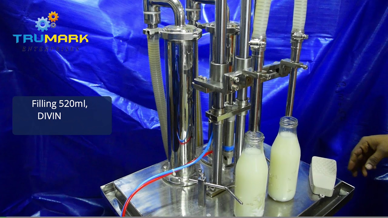 Semi automatic liquid filler - PLC based digital filler 100-1000ml ...