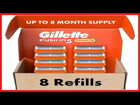 Great product -  Gillette Fusion5 Power Mens Razor Blade Refills, 8 Count, Lubrastrip for a More Com