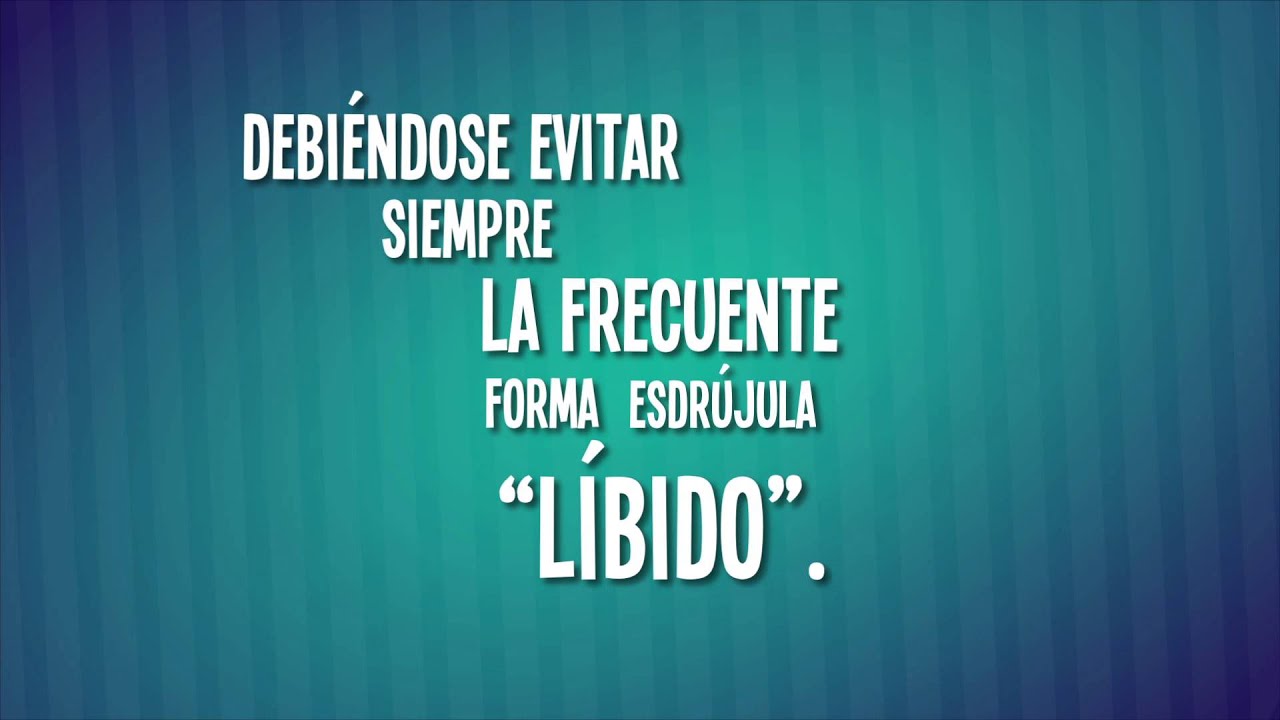 ¿Cómo se dice? | Libido y lívido - YouTube