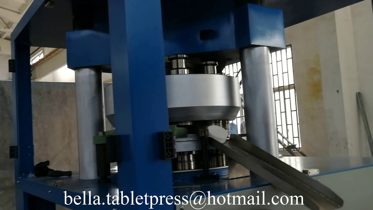 large diameter chemical powder compress machine - YouTube