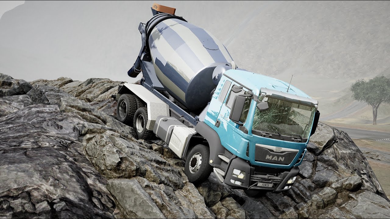 MAN TGS Concrete Mixer Truck Incredible Offroad Performance - YouTube