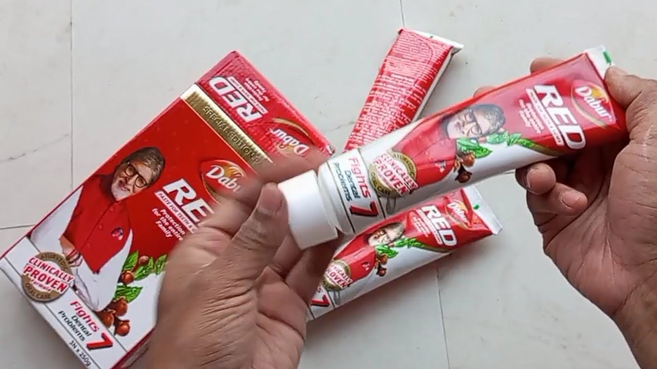 Dabur Red toothpaste unboxing buy from amazon - YouTube