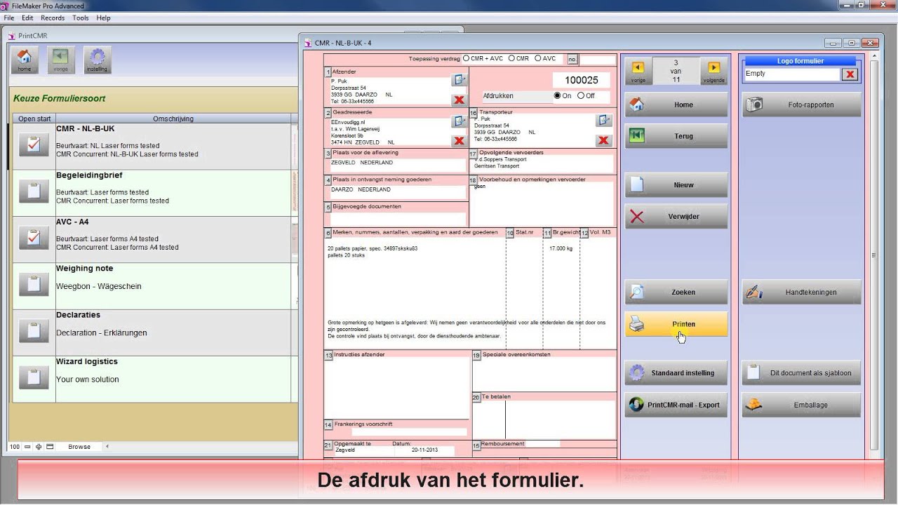PrintCMR, het instellen van de printer en kantlijn. - YouTube