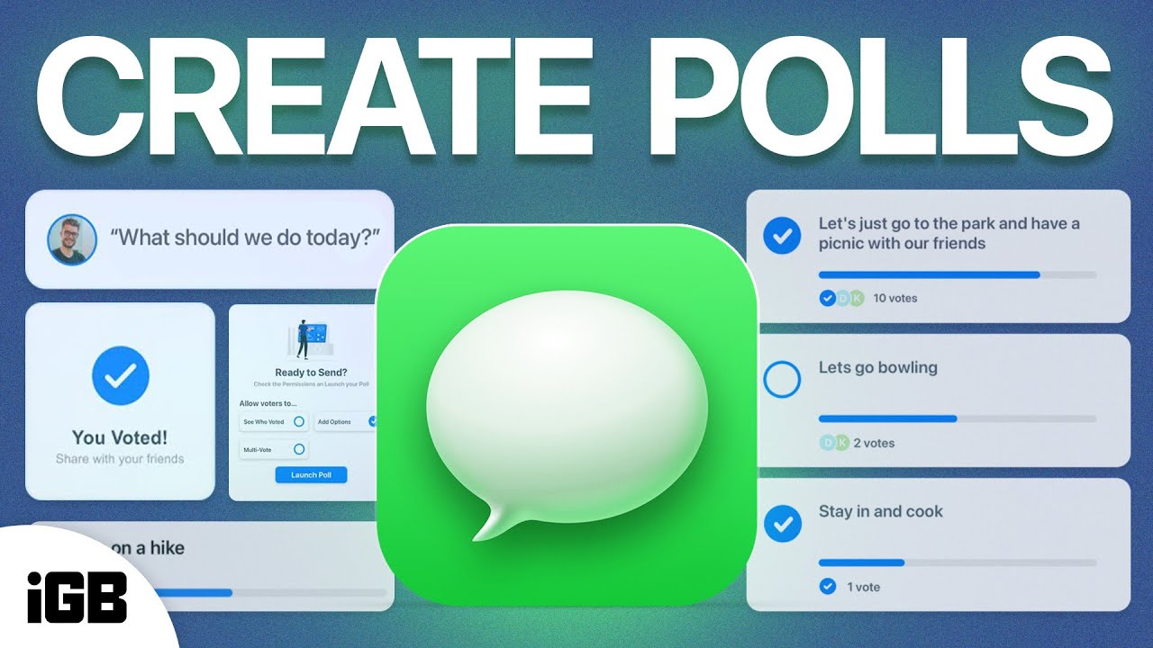 How to Create a Poll in iMessage on iPhone and iPad 💬 - YouTube