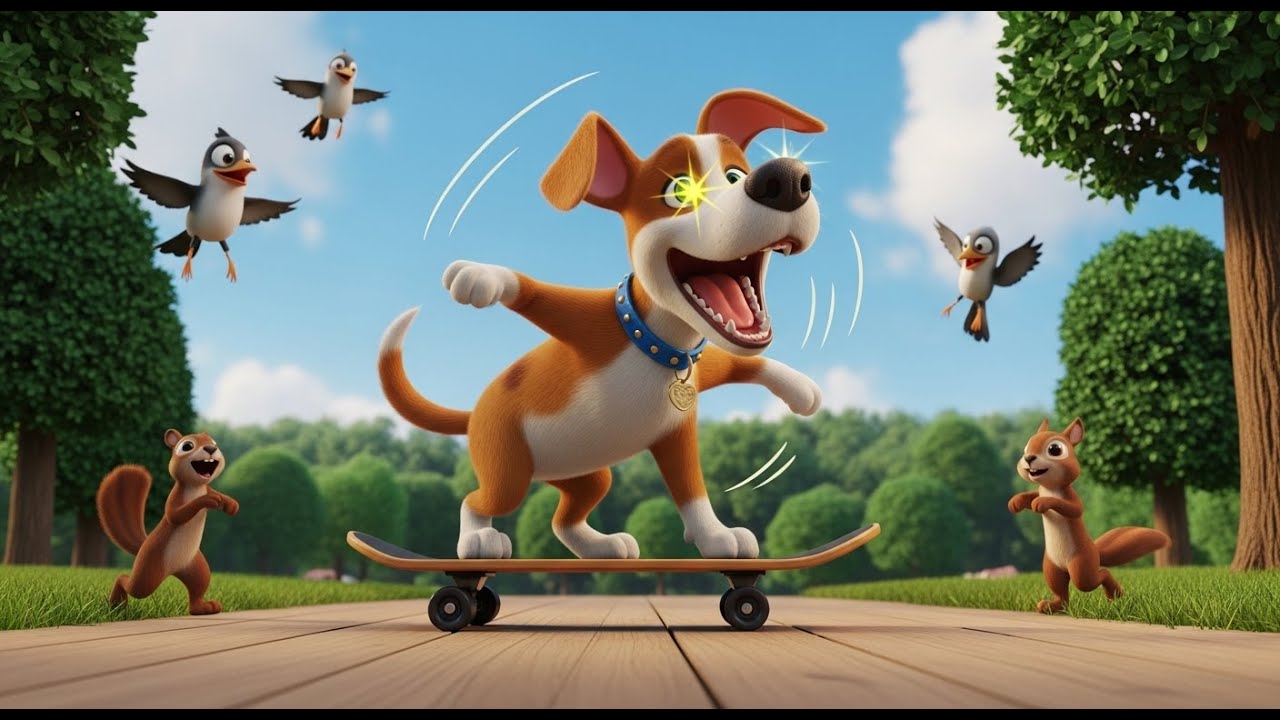 The Dog Who Rode a Skateboard | Best Nursery Rhymes and Kids Songs ...