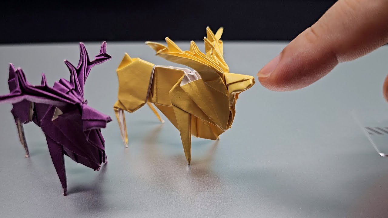 How I created a Reindeer from Origami paper - YouTube