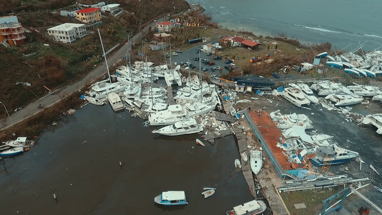 Nanny Cay Marina the day after Hurricane Irma - YouTube