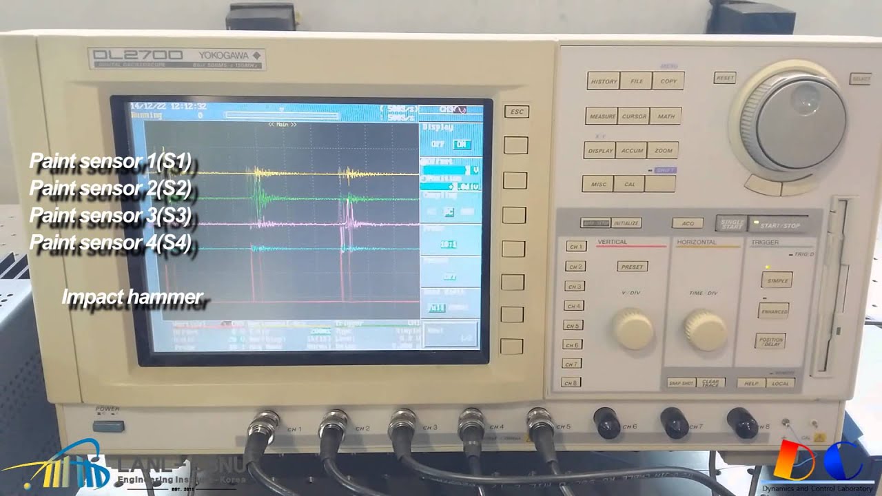 Piezoelectric paint sensor - LED test - YouTube