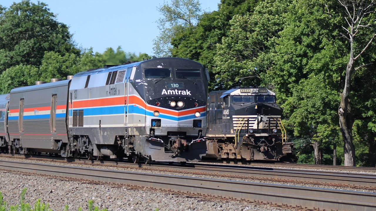 Amtrak 130 The Phase II Heritage Leads A FAST 42 By Cresson! - YouTube