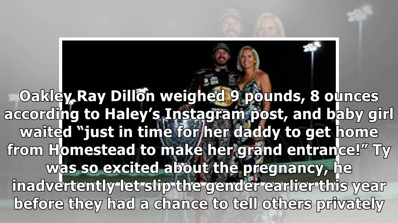 Ty dillon, wife haley announce birth of daughter oakley - YouTube