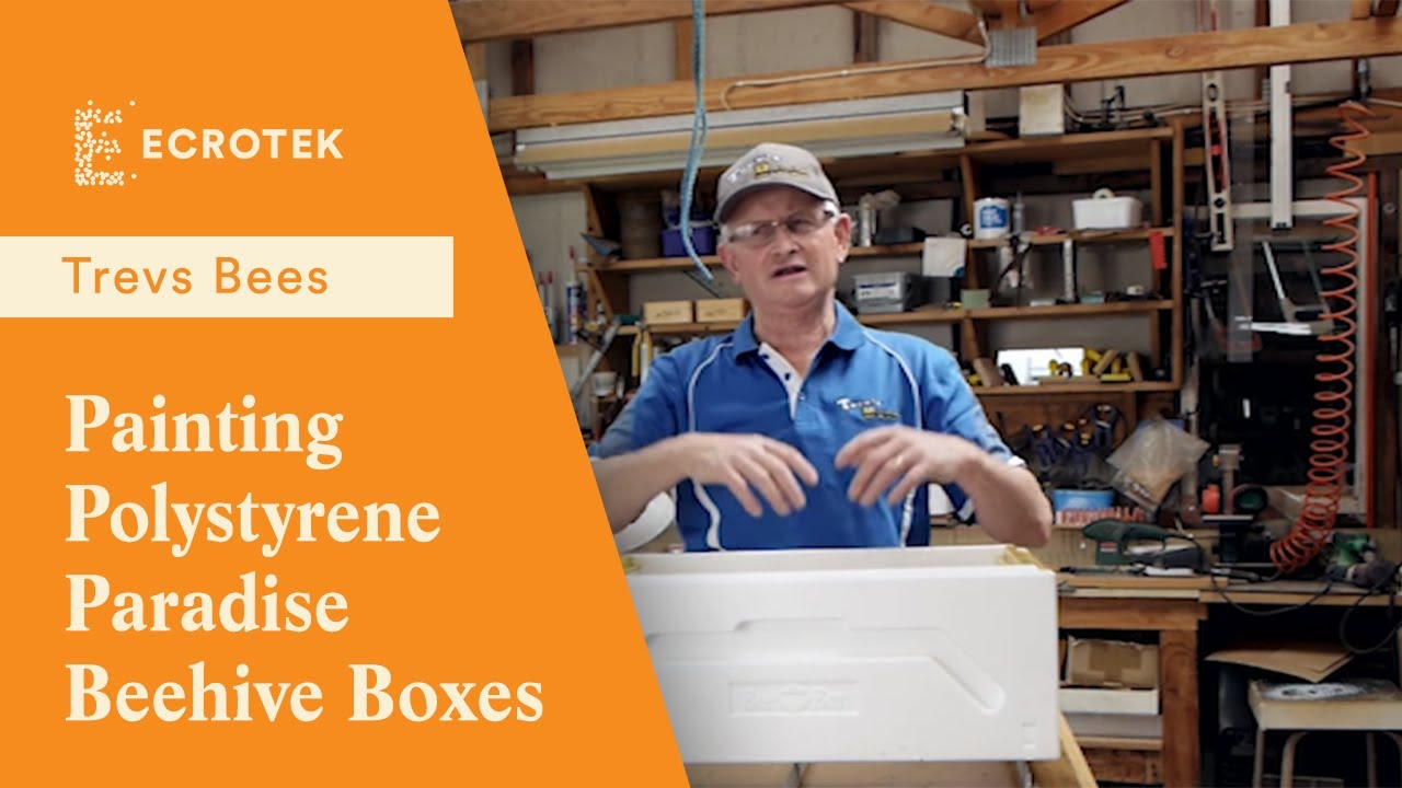 Trevs Bees - Painting Polystyrene Paradise Beehive Boxes - YouTube