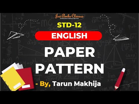 STD-12 REVISION [ENGLISH] [PAPER PATTERN] - By, Tarun Makhija [Jai Ambe ...