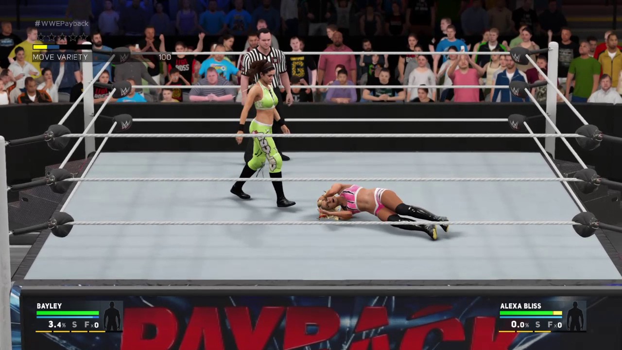WWE 2K17 playback pronostic Alexa Bliss - Bayley - YouTube