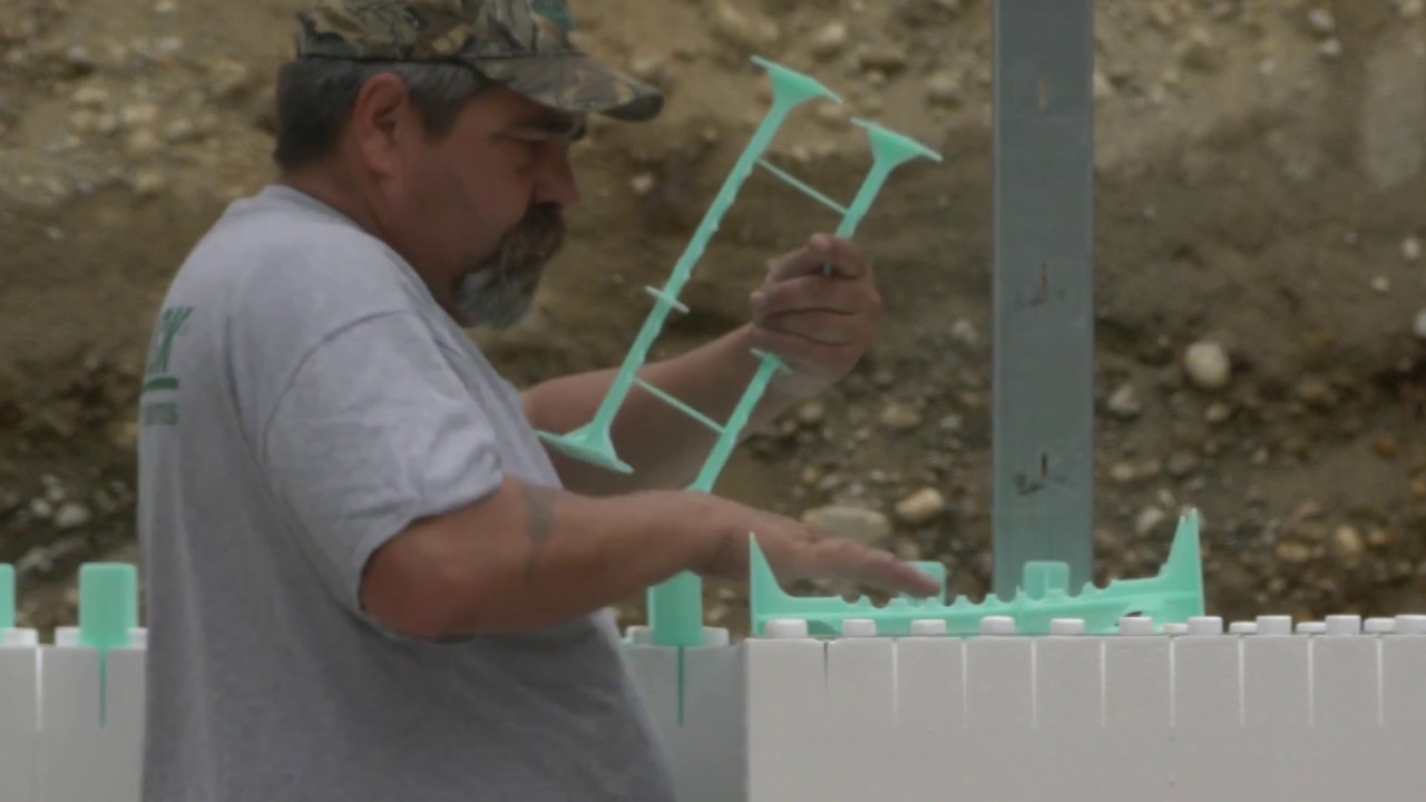 Insulated Concrete Forms Installation - Stack Walls 11 - YouTube