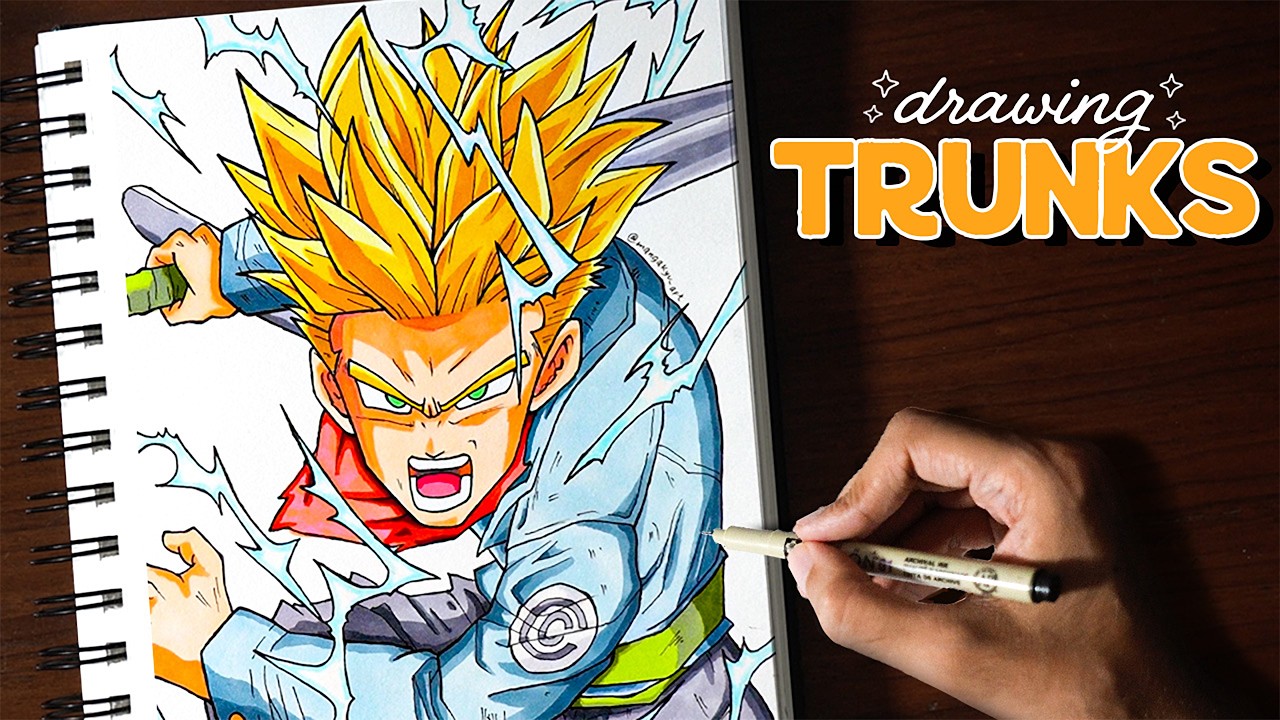 Want to Draw Super Saiyan TRUNKS? Watch This! - YouTube