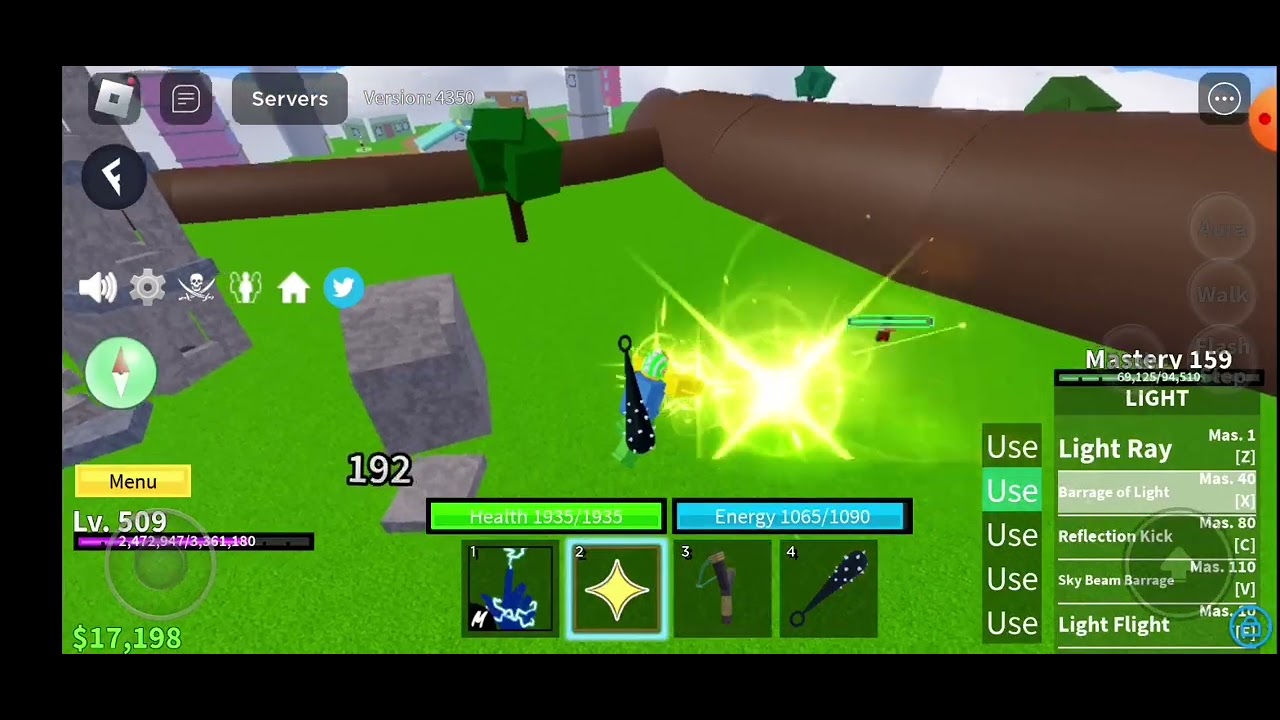 Showing my blox fruit light combo - YouTube