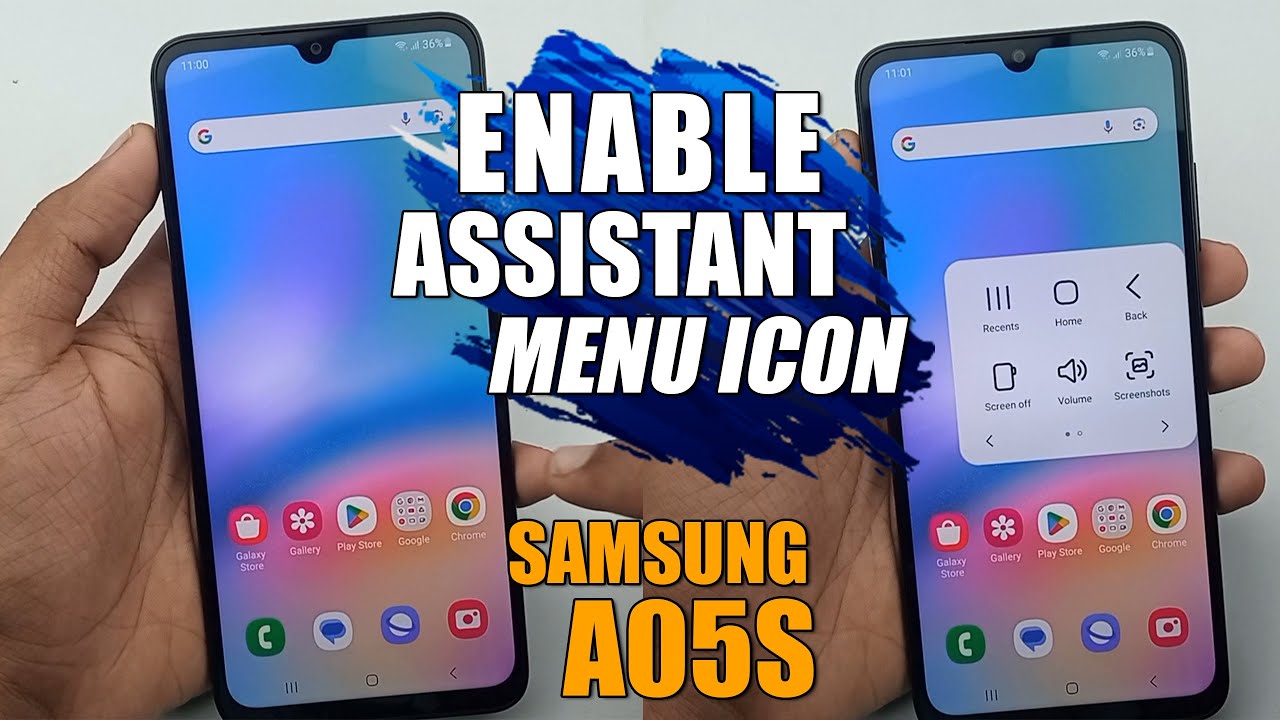 How To Enable Assistant Menu Icon Samsung Galaxy A05s - YouTube