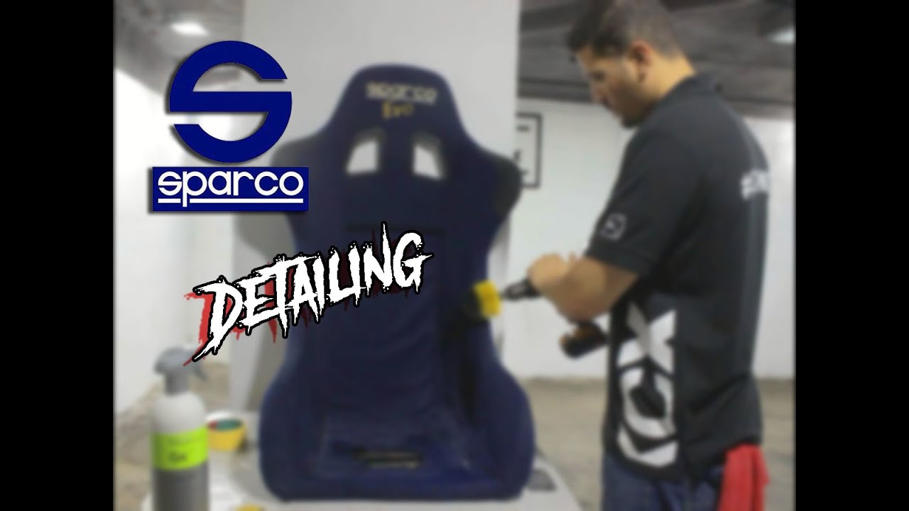 Detailing Sparco drift car seat and cleaning thoroughly ASMR - YouTube