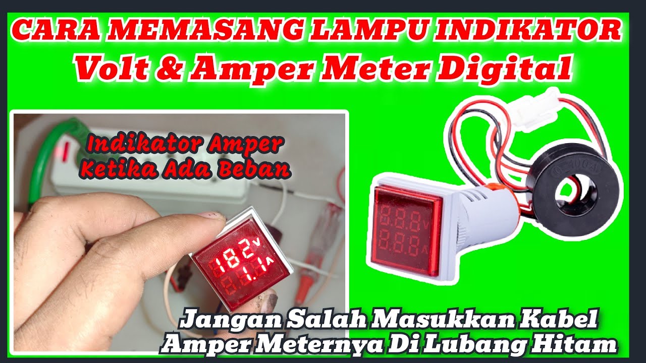 VOLT & AMPER METER DIGITAL AC || Lebih Praktis Dan Estetik Untuk Panel Kelistrikan. - YouTube