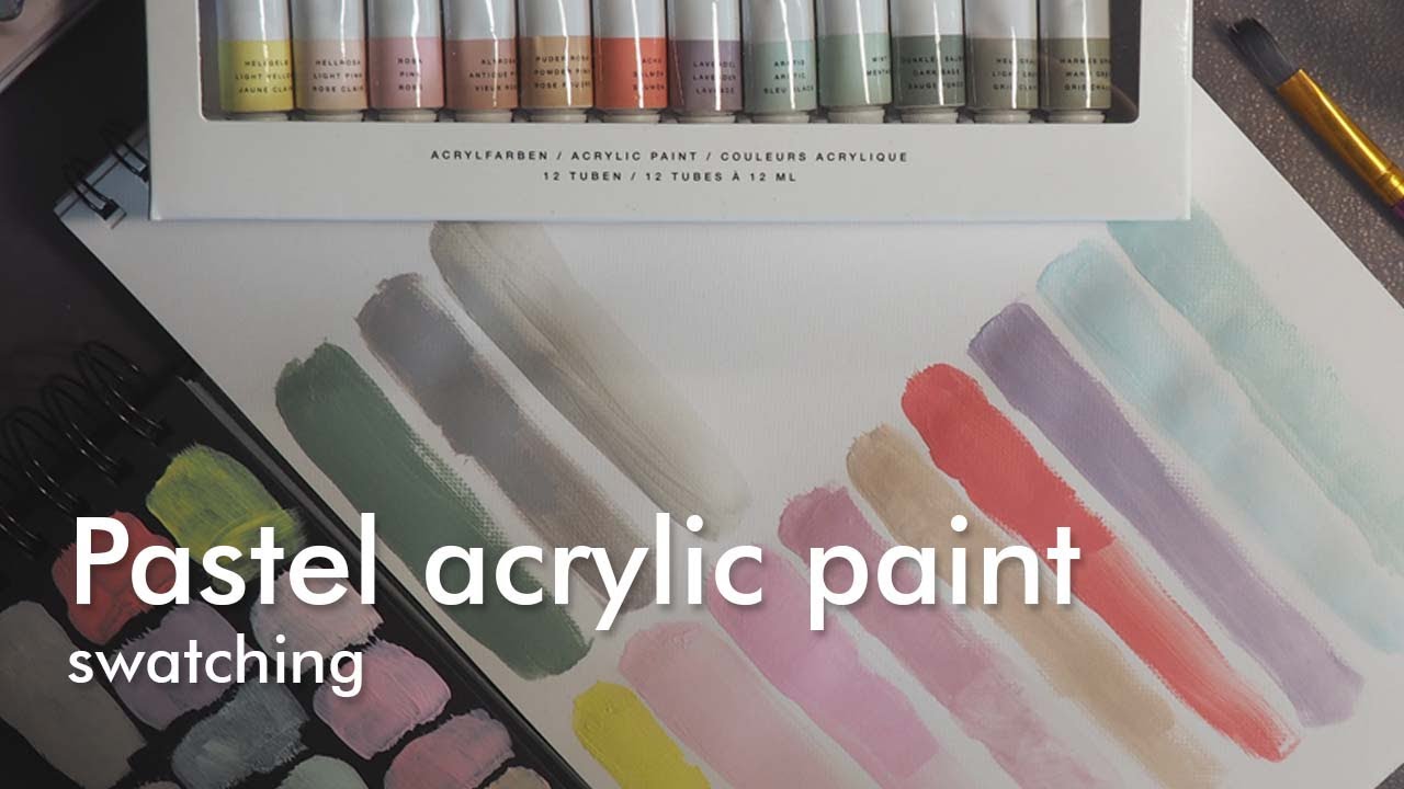 Swatching pastel acrylic paint / Rico Design ART acrylic pastel set ...